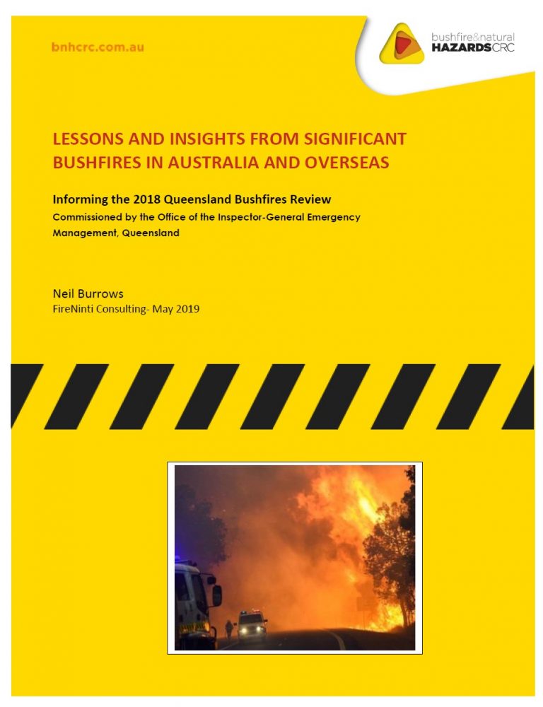 Lessons and insights from significant bushfires in Australia and ...